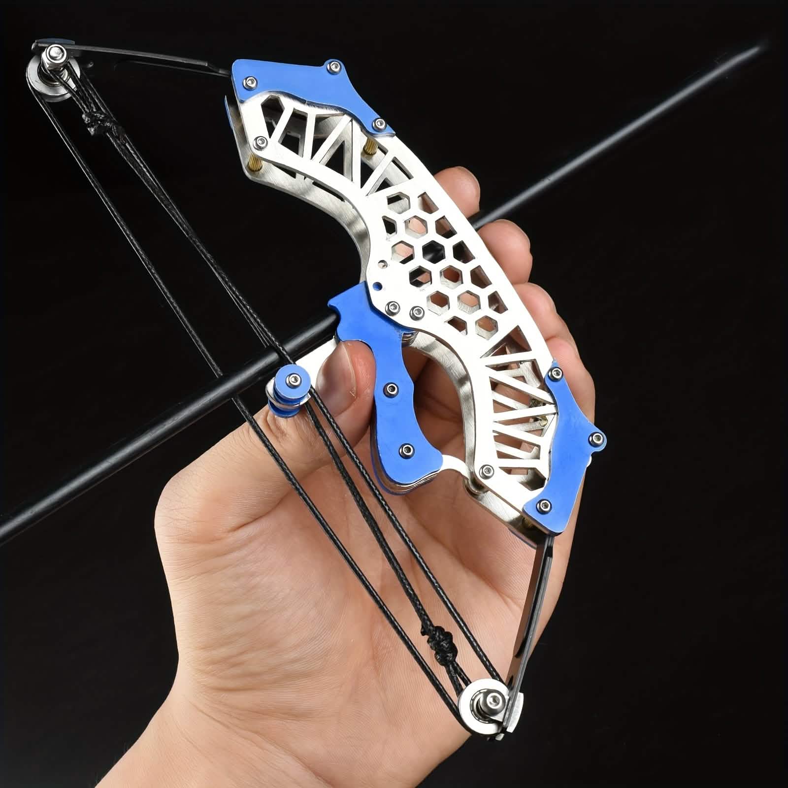 Mini Archery Bow Set – Right/Left Hand, Metal Compound Bow, Shooting P