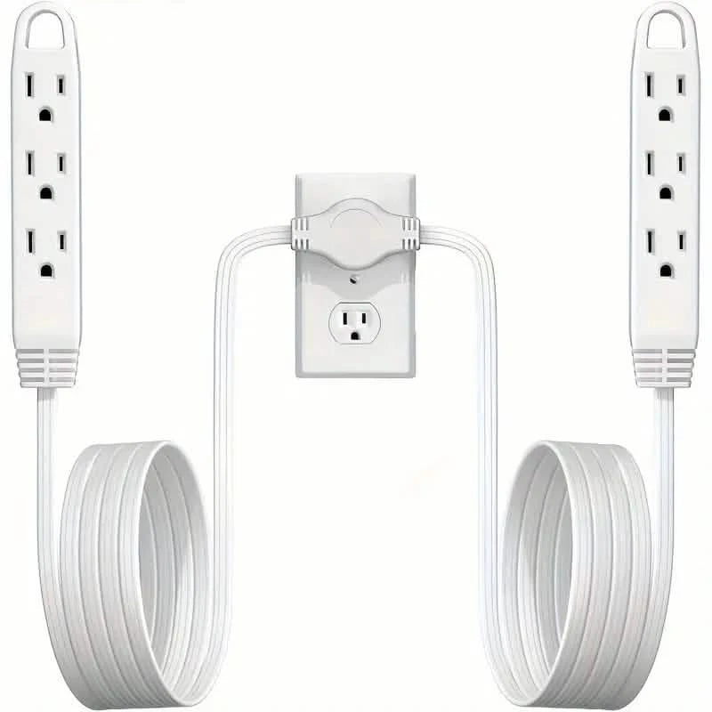 12-Foot Long Extension Cord Power Strip with 6 Feet on Each Side 13A 1