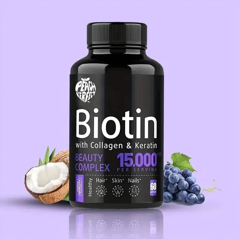 Biotin Capsules Multivitamin Collagen Keratin Supplement Hair Skin And