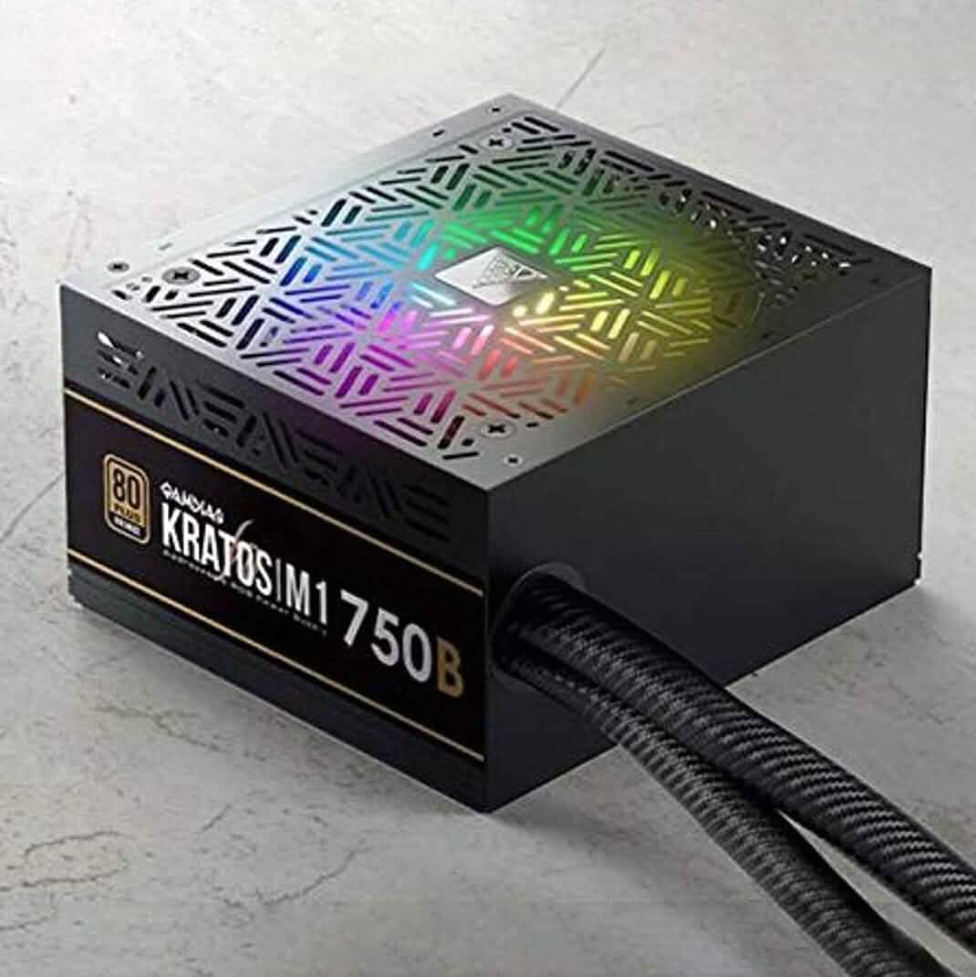 GAMDIAS RGB Gaming PC Power Supply 750W 750 Watt PSU Kratos M1-750B (R