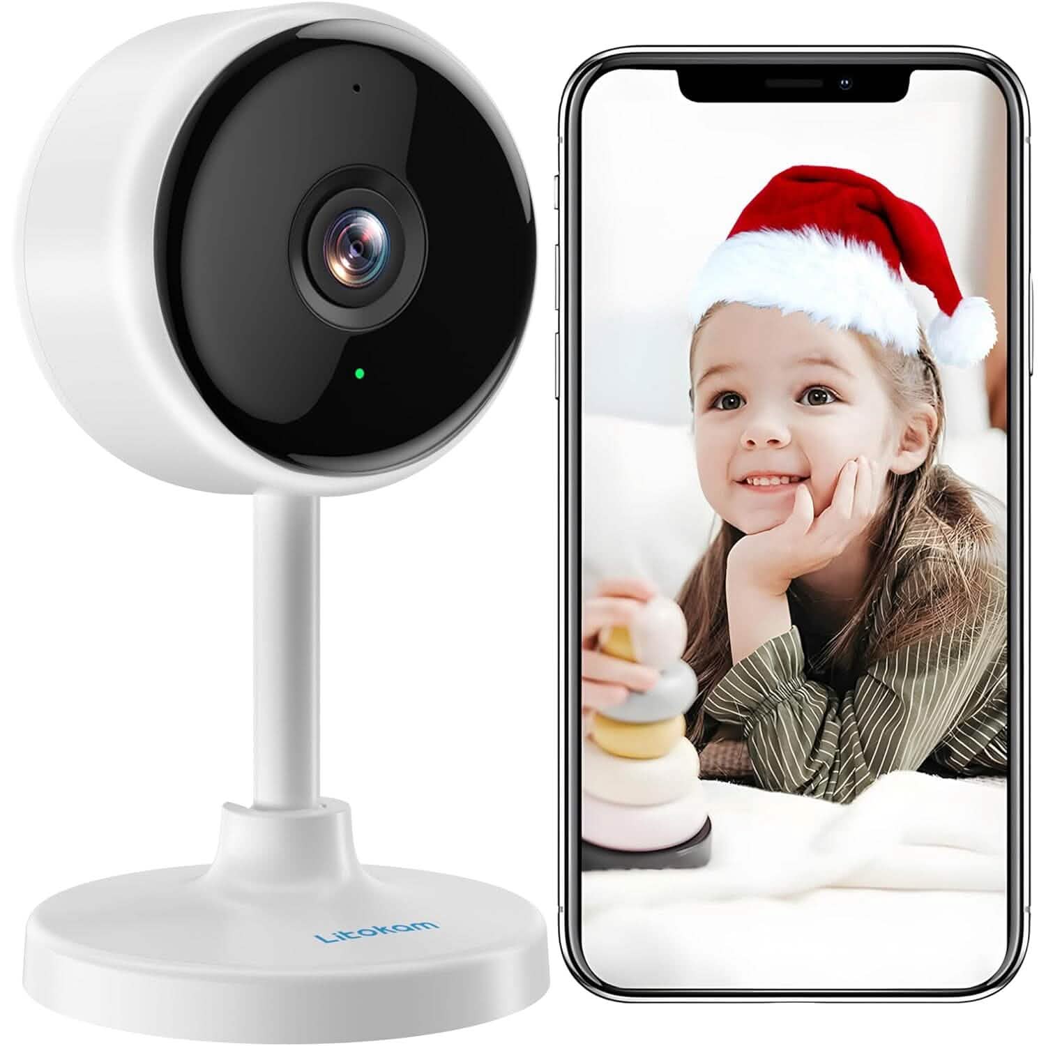 Indoor Camera, Cameras for Home Security with Night Vision (Refurbishe