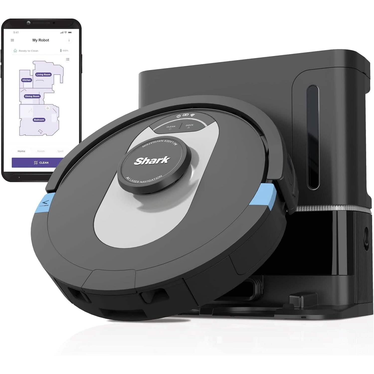 Shark RV2502AE AI Ultra Robot Vacuum with XL HEPA Self-Empty Base (Ref