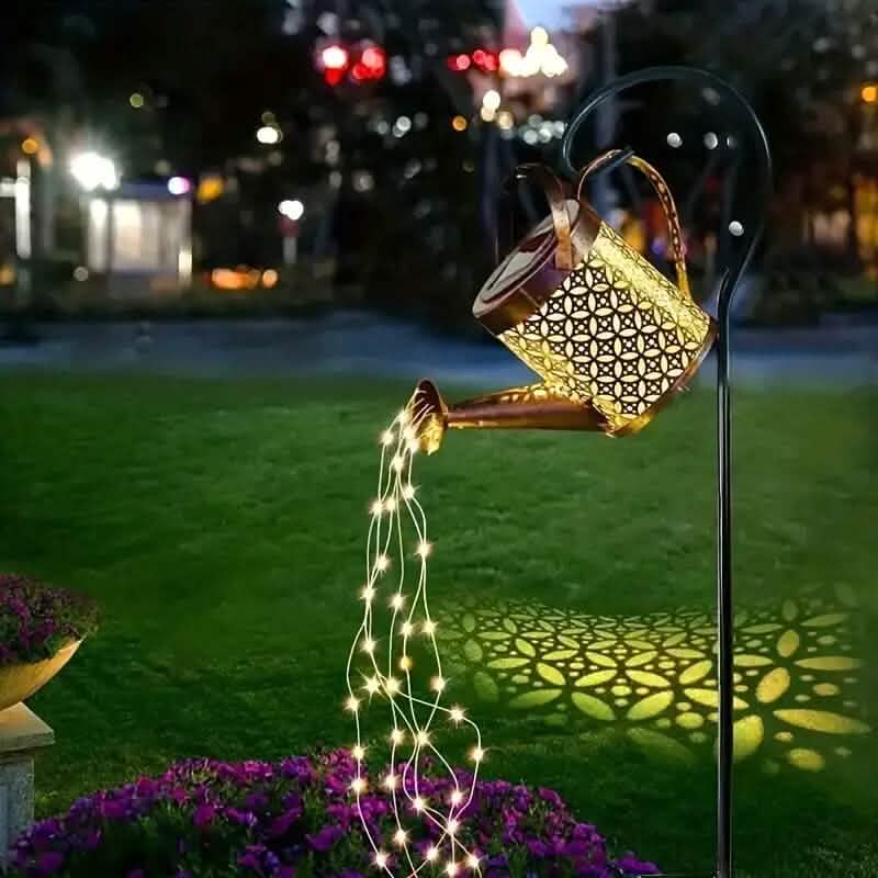 Solar LED Watering Can String Lights