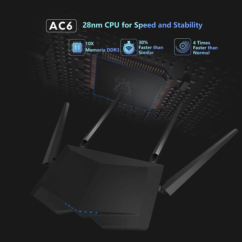 Tenda AC1200 Smart WiFi Router (Refurbished)