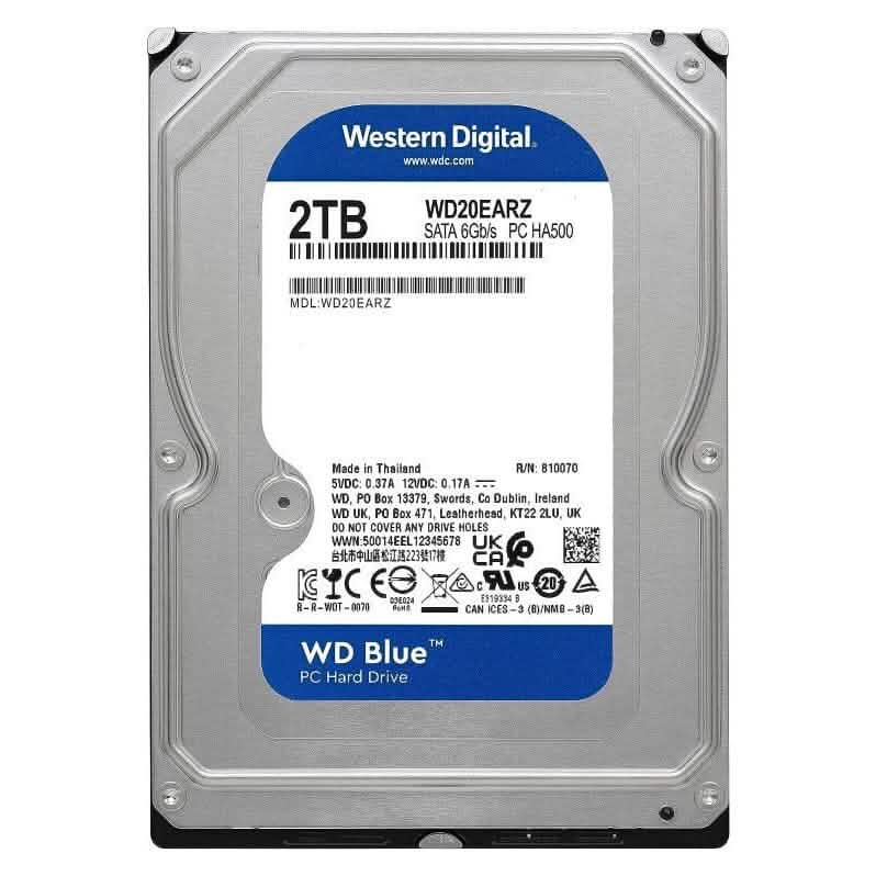 Western Digital 2TB Blue 3.5" SATA Internal PC HDD Hard Drive WD20EARZ