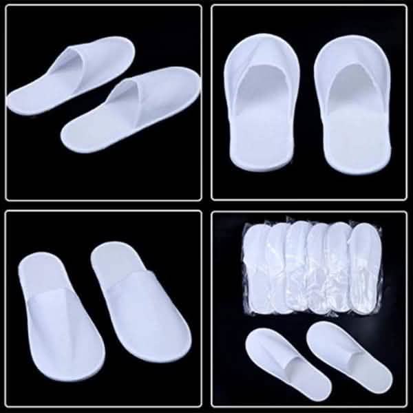 20-Pairs: Spa Hotel Guest Soft Slippers Closed Toe Disposable Travel S