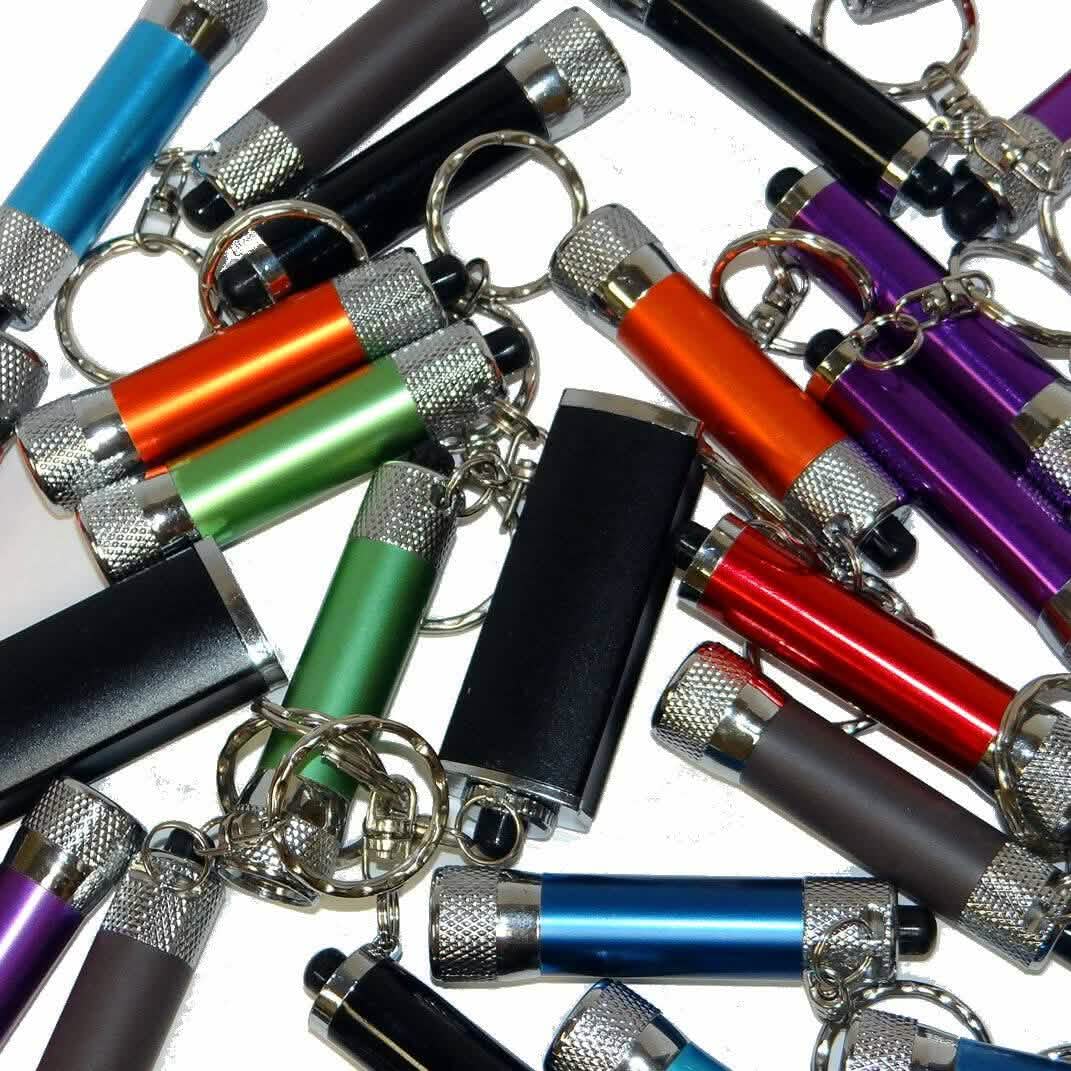 24-Pack: Super Bright 3 LED Flashlight Keychains
