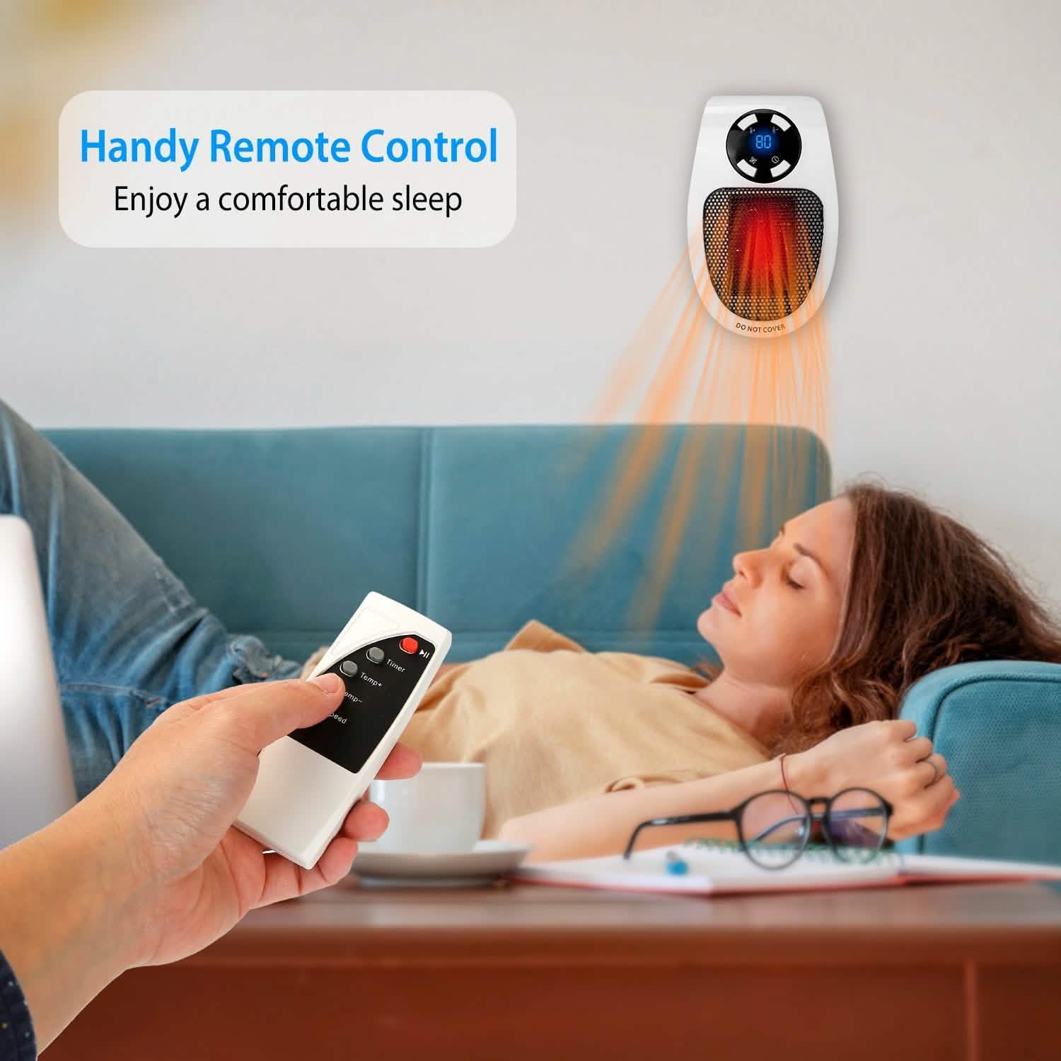 500W Heater Fan Wall Outlet with Remote Control | DailySale
