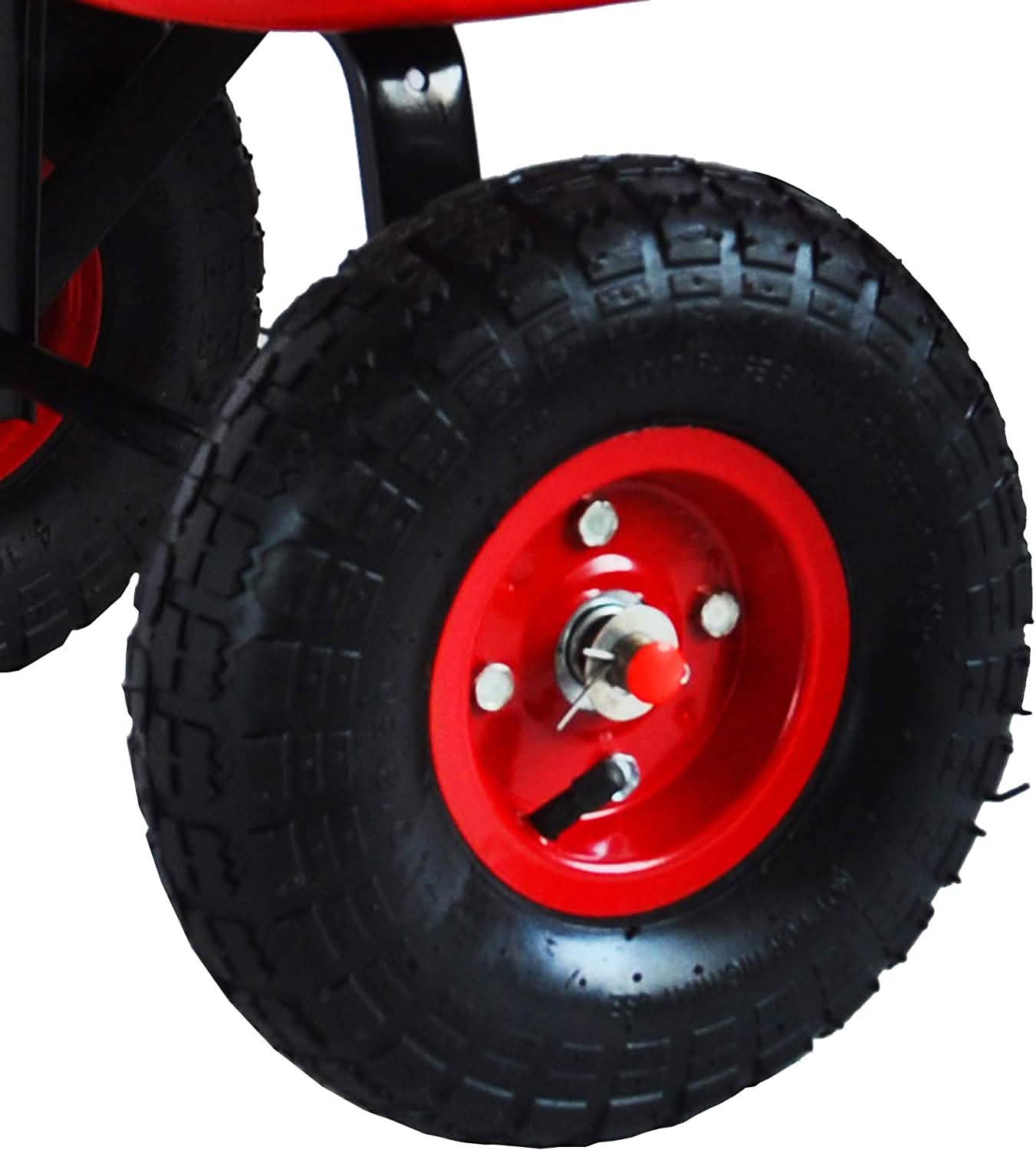 Children Outdoor Wagon All Terrain Pulling with Wood Railing Air Tires