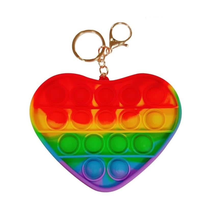 Heart Push Pop Pouch with Zipper