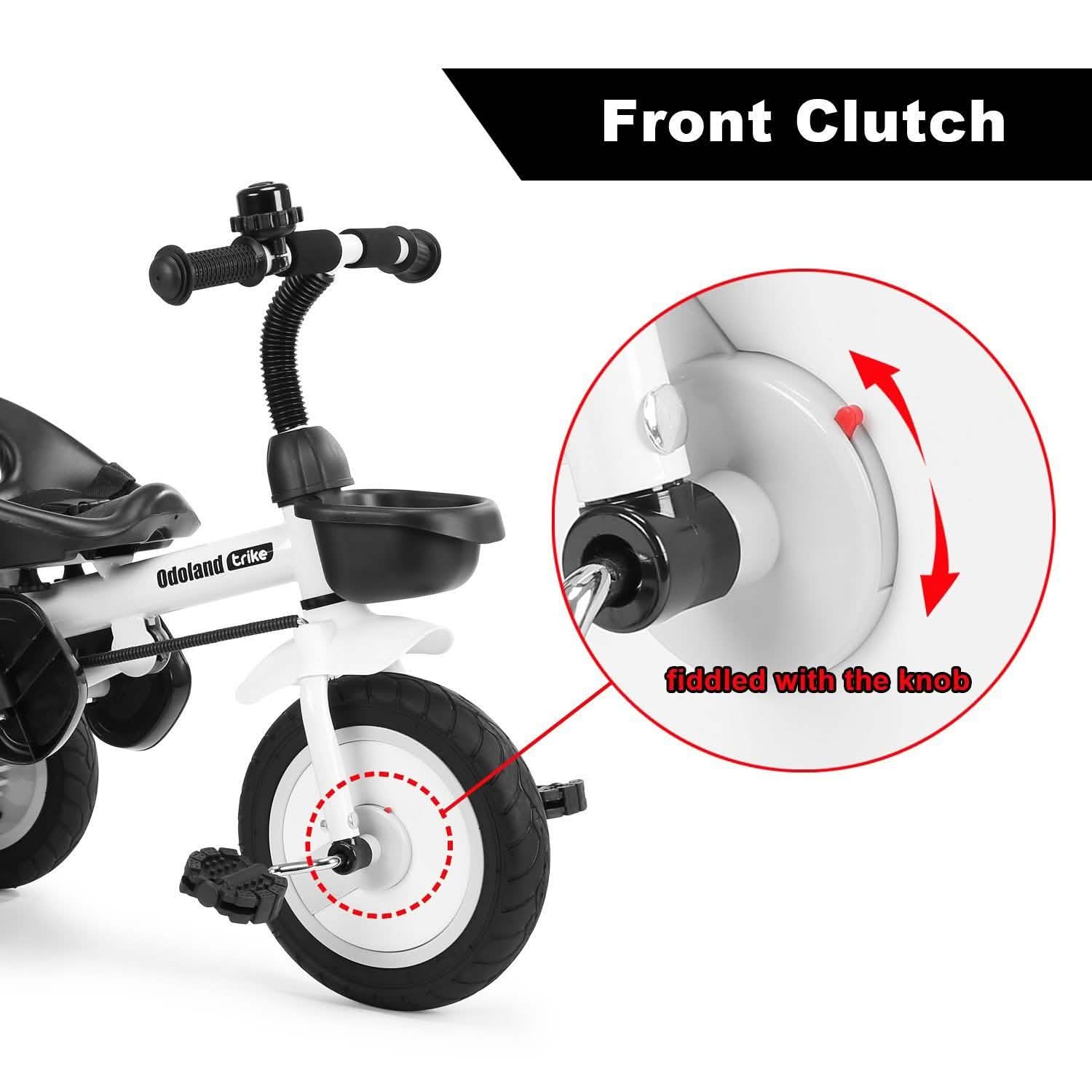 Kid Tricycle Stroller With Retractable Push Handle