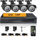 Outdoor AHD Home Security 4 Camera and DVR System