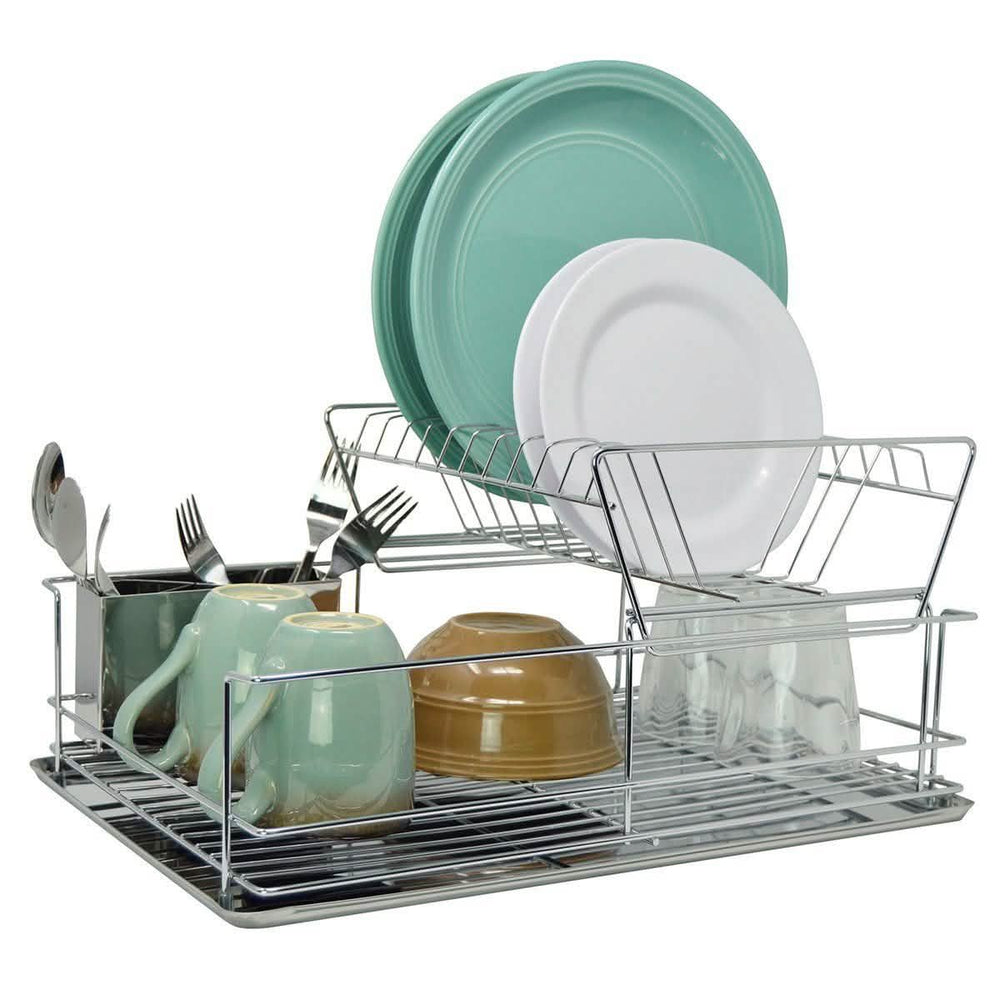 Space Saving Stainless Steel Chrome Dish Rack - Assorted Styles
