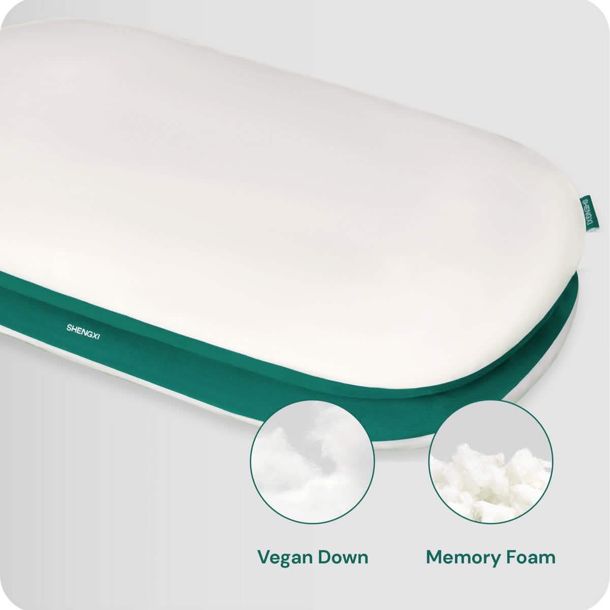 Stack Pillow with Dual Layers Balance, Adjustable Height, Suitable for