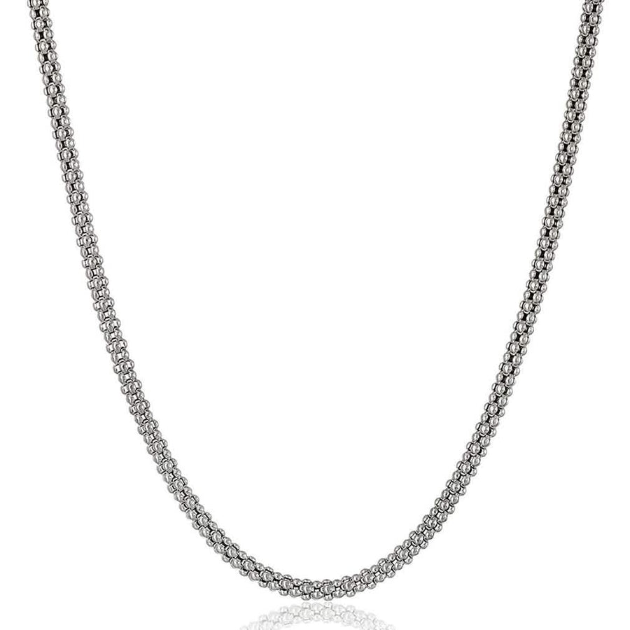 Sterling Silver Italian Popcorn Chain Necklace