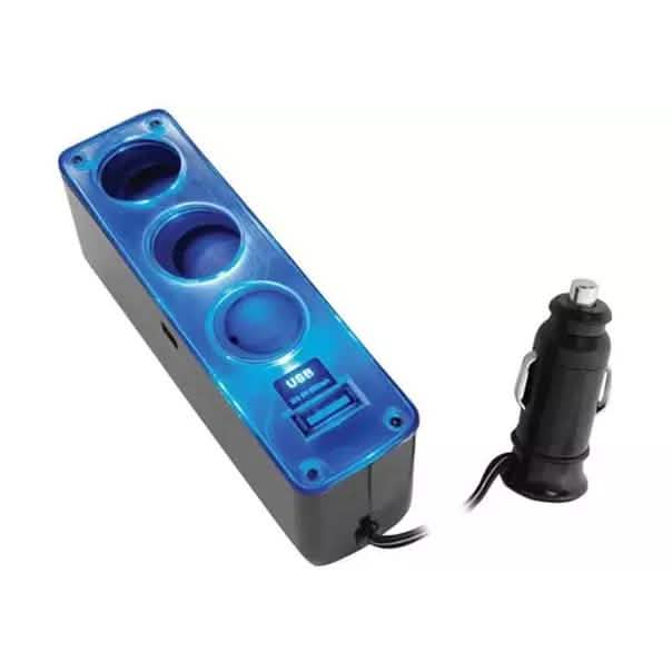 VR3 RDC3U USB 5V Charger with Three 12 VDC Receptacles